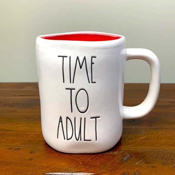 Rae Dunn | Dining | Rae Dunn Time To Adult Red Inside Mug | Poshmark